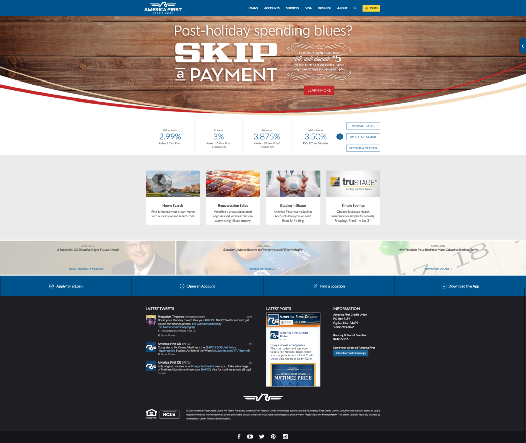 America First Credit Union Unveils Newly-Designed Website